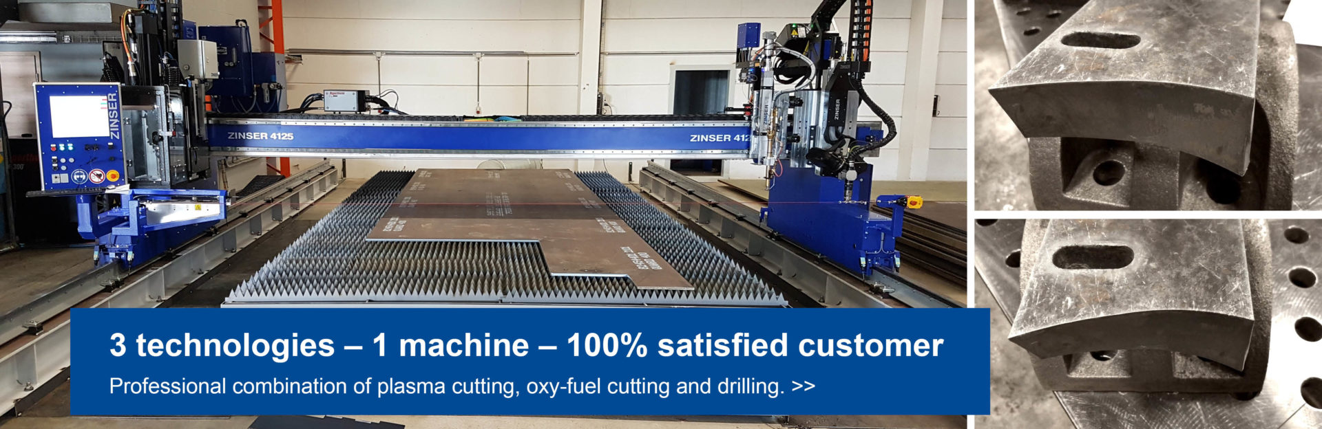 Zinser – Brennschneidmaschinen – Plasma, Autogen, Laser